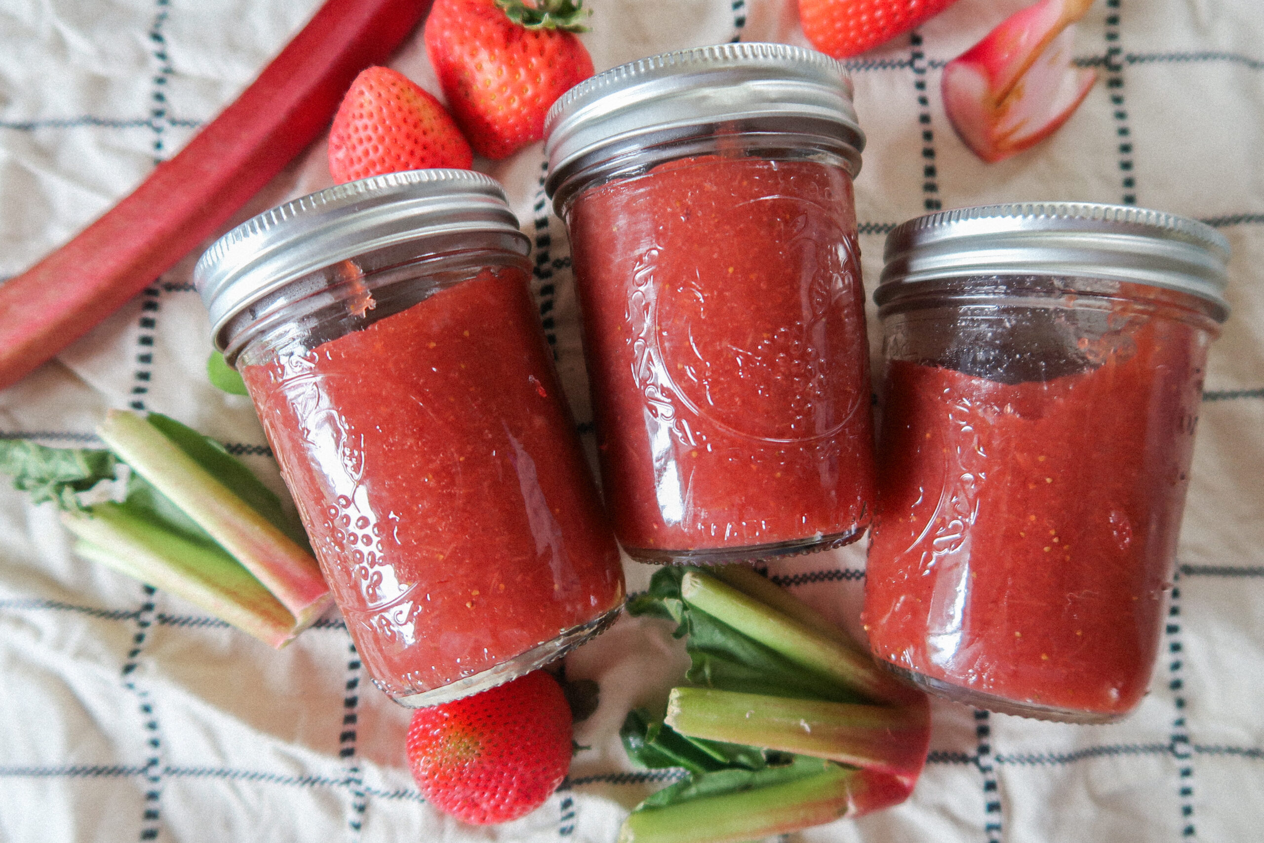 Strawberry Rhubarb Freezer Jam - Inherited Recipes
